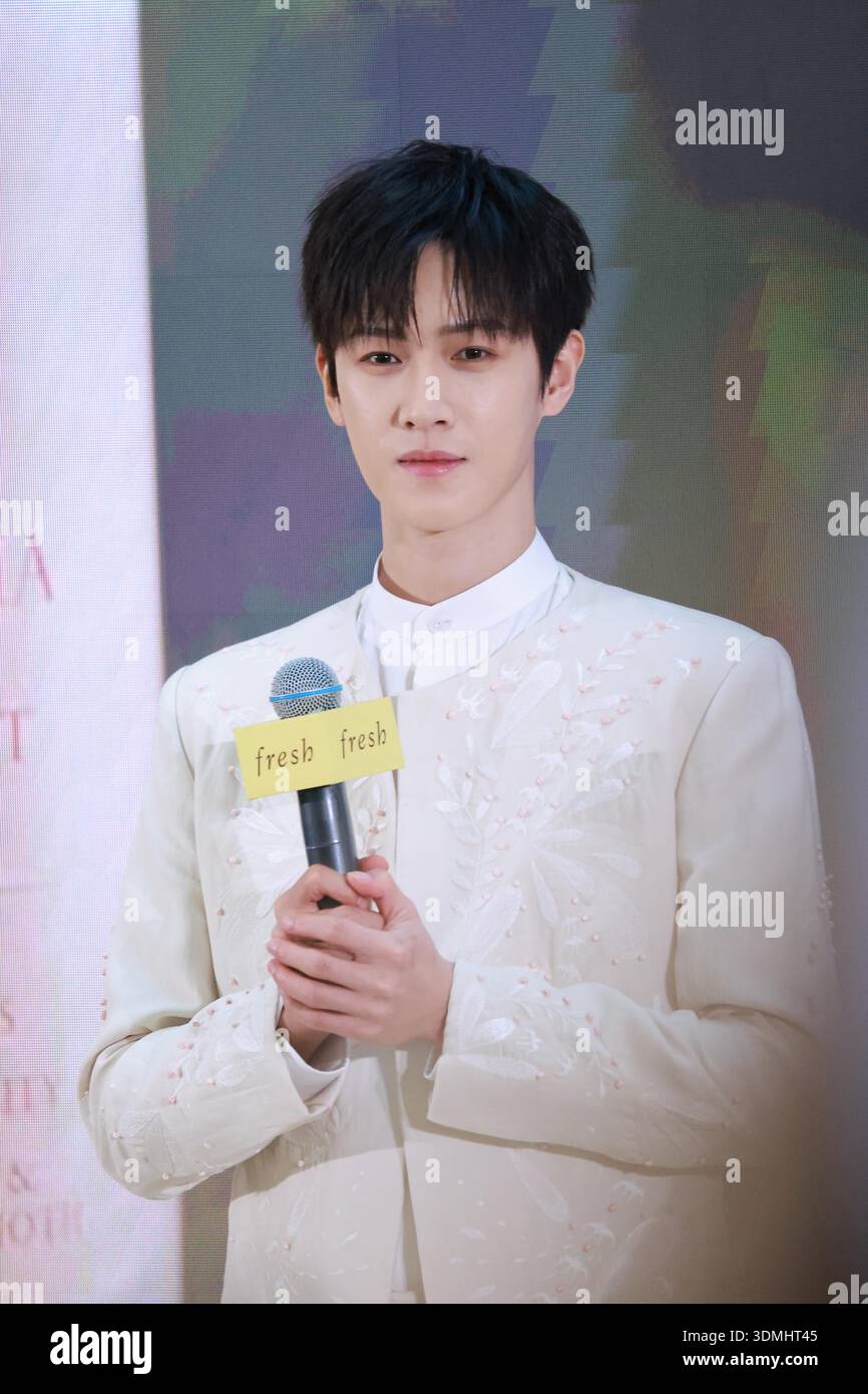 Chinese actor and singer Li Yunrui attends an event in Hangzhou City ...