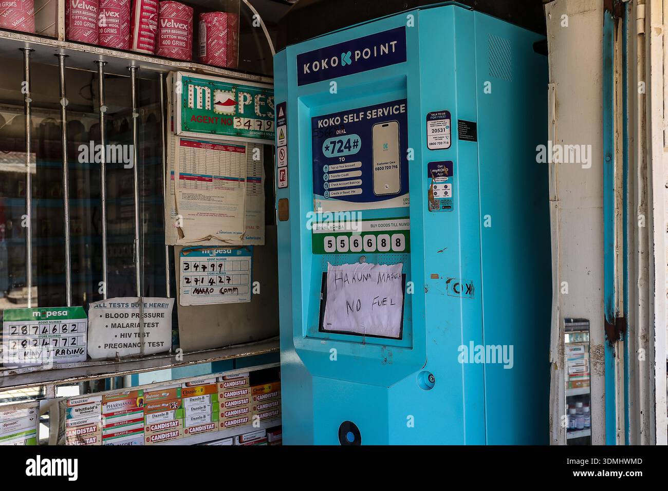 A KOKO Cooker bioethanol fuel distribution booth with out of stock fuel ...
