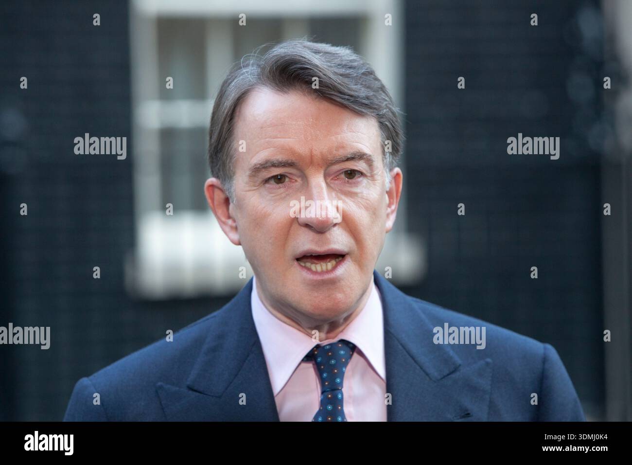 Peter Mandelson in Downing Street 2 March 2010. He was Secretary of ...