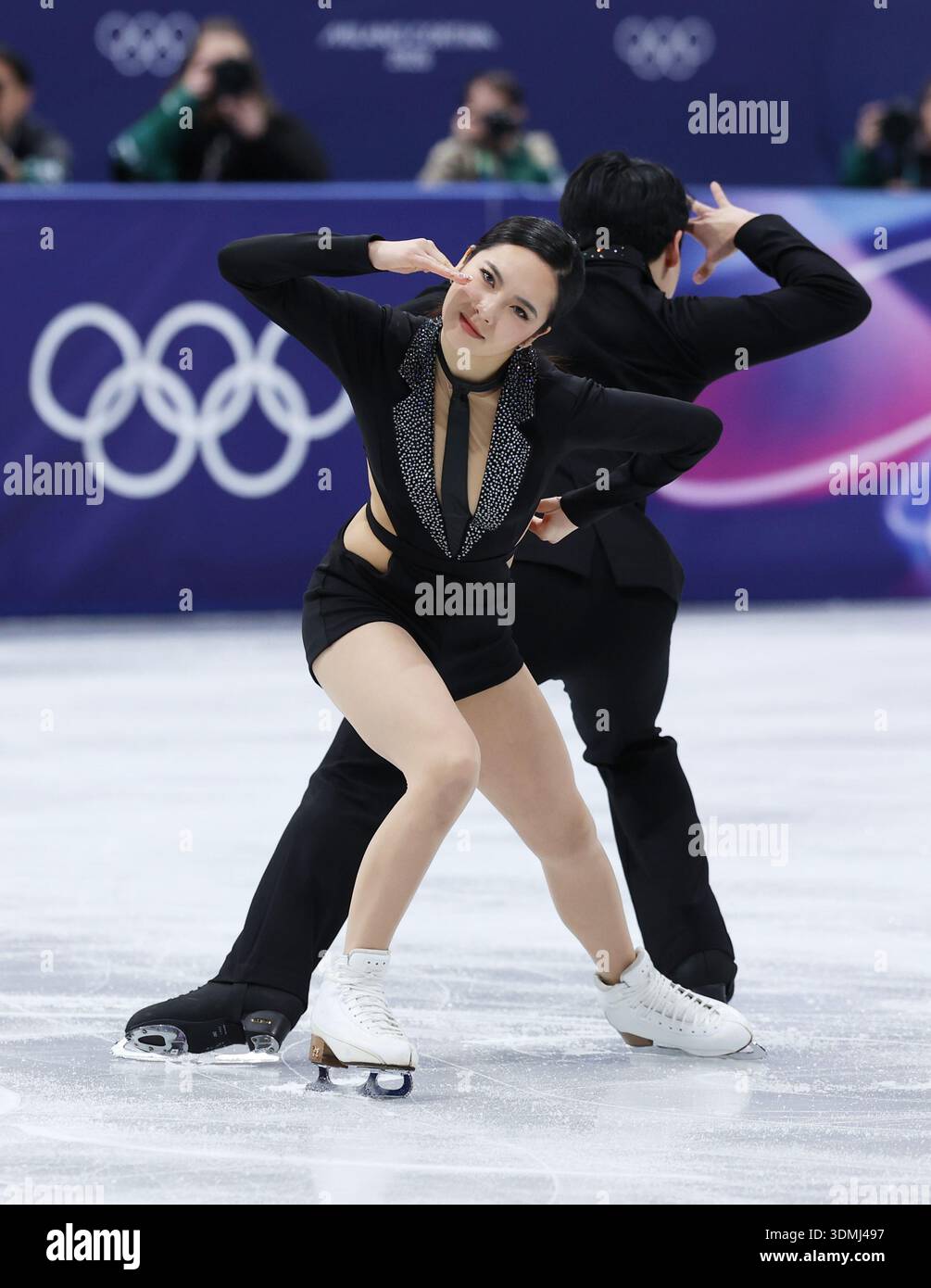 Korea's Hannah Lim and Ye Quan during the Figure Skating Team Event Ice ...