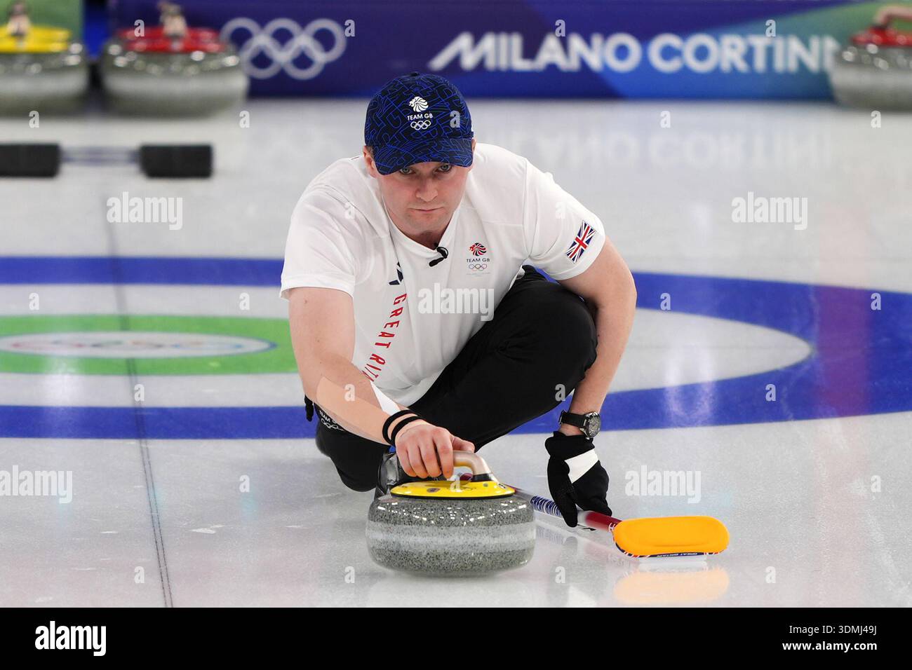 Great Britain's Bruce Mouat in action during the Curling Mixed Doubles ...