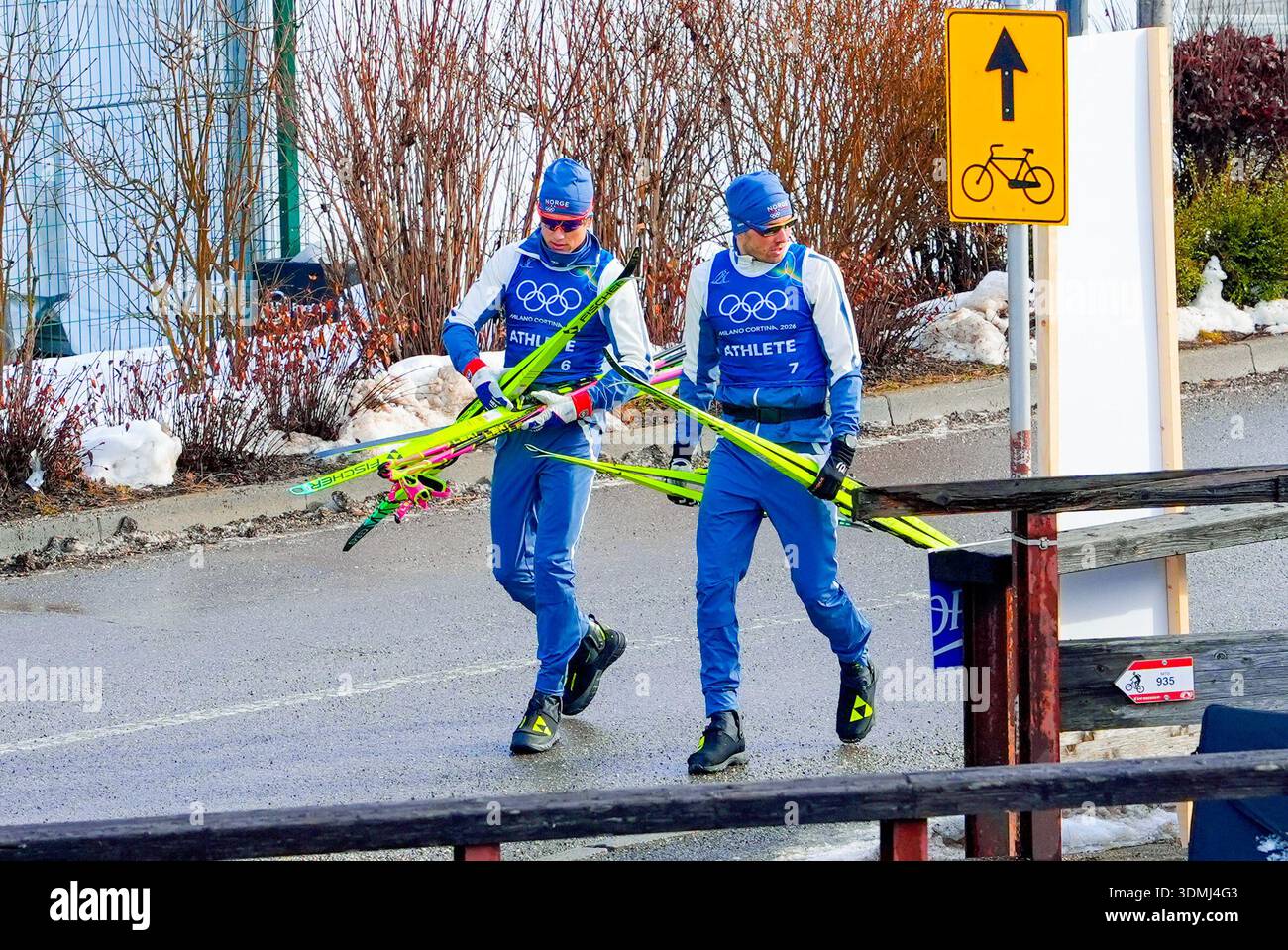 Val di Fiemme, Italy 20260206. Johannes Høstflot Klæbo and Emil Iversen ...