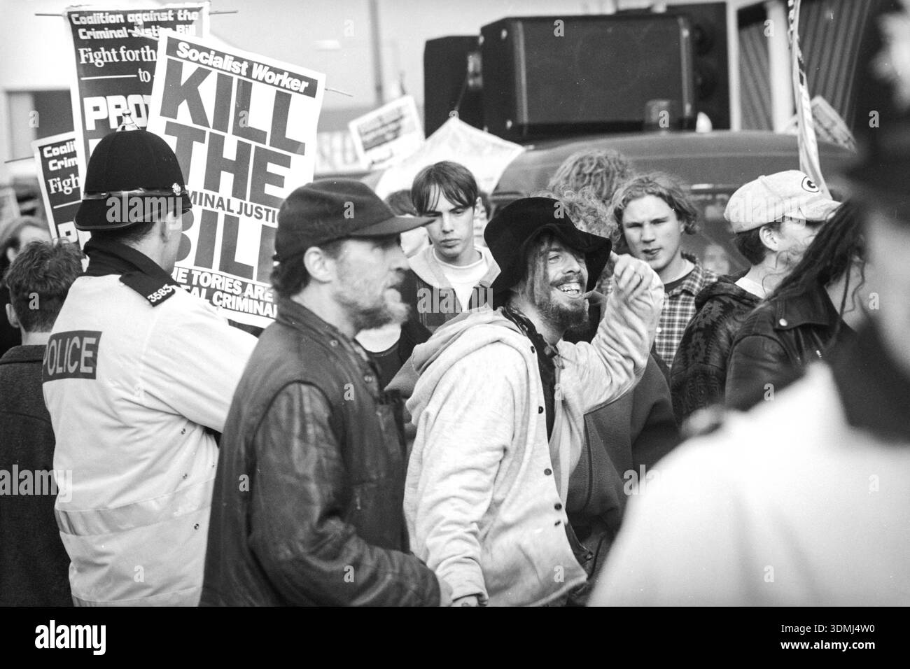 Criminal justice bill protest 1994 hi-res stock photography and images ...