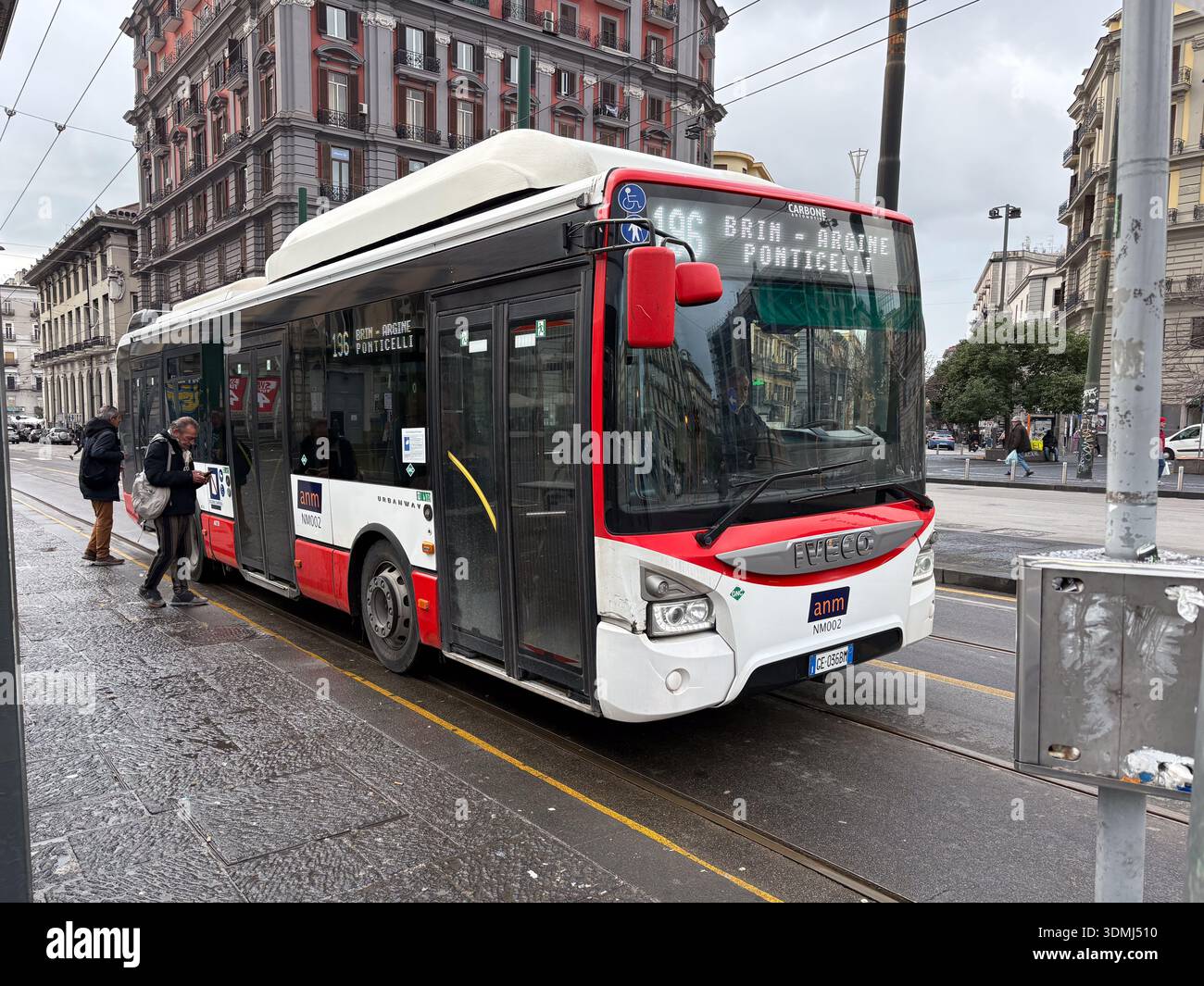 Iveco city bus operated by ANM, showing route 196 in Naples, Italy ...