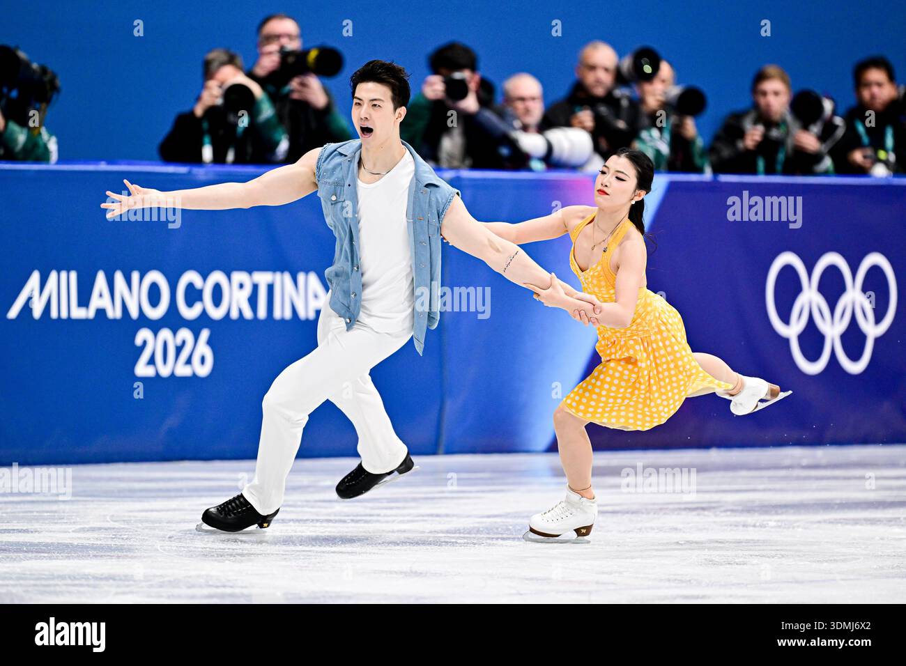 Shiyue WANG & Xinyu LIU (CHN), during Team Event - Ice Dance Rhythm ...