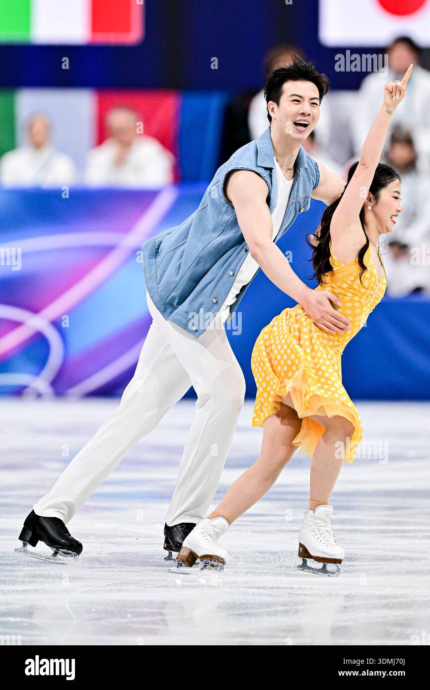 Shiyue WANG & Xinyu LIU (CHN), during Team Event - Ice Dance Rhythm ...