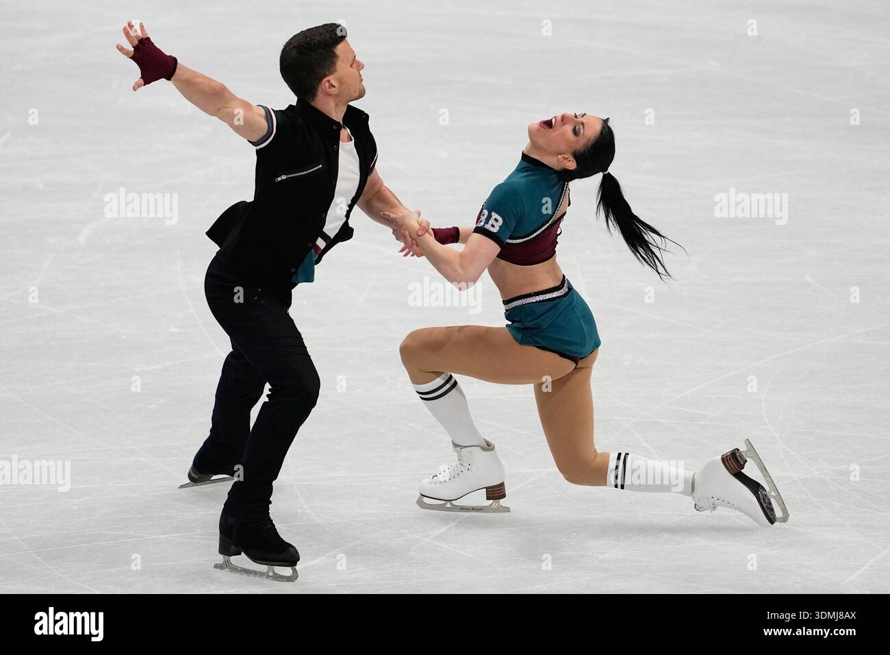 Charlene Guignard and Marco Fabbri of Italy compete during the figure ...