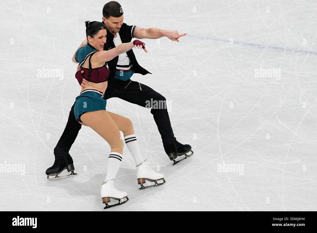 Charlene Guignard and Marco Fabbri of Italy compete during the figure ...