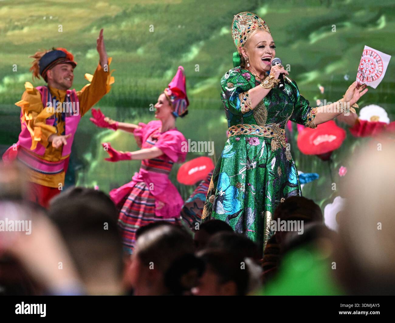 Singer Nadezhda Kadysheva performing at the ceremony. Credit: Dmitry ...
