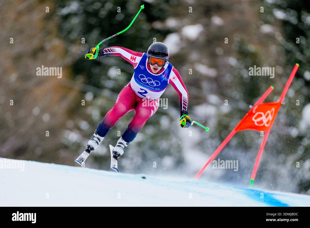 Bormio, Italy 20260206. Canada's James Crawford during downhill alpine ...