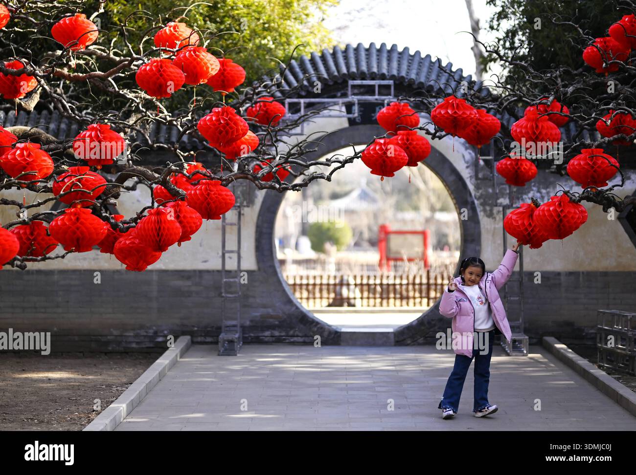Visitors tour Ditan Park in Beijing, China, 4 February, 2026. (Photo by ...