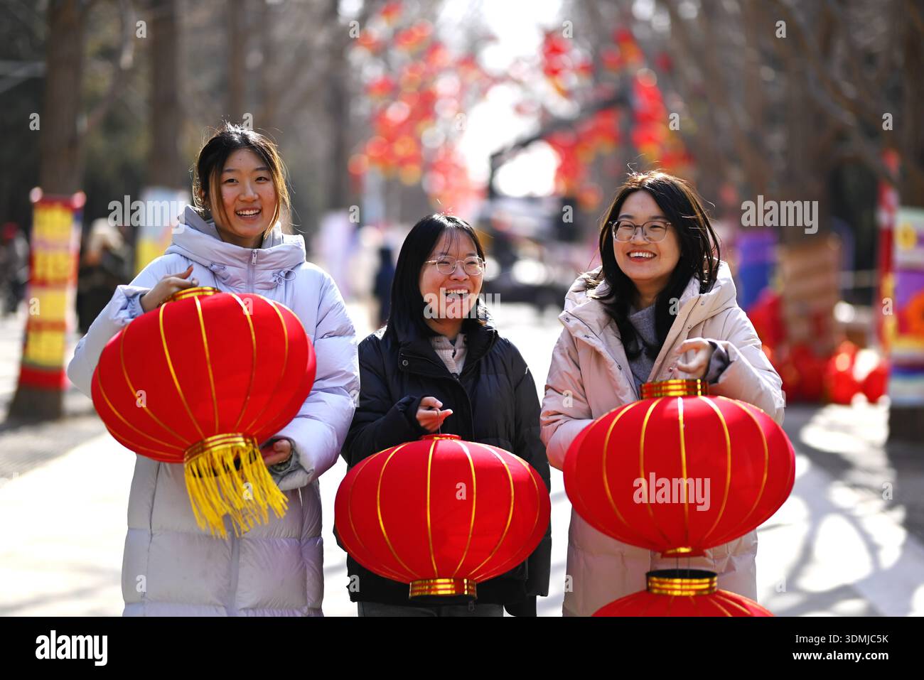 Visitors tour Ditan Park in Beijing, China, 4 February, 2026. (Photo by ...
