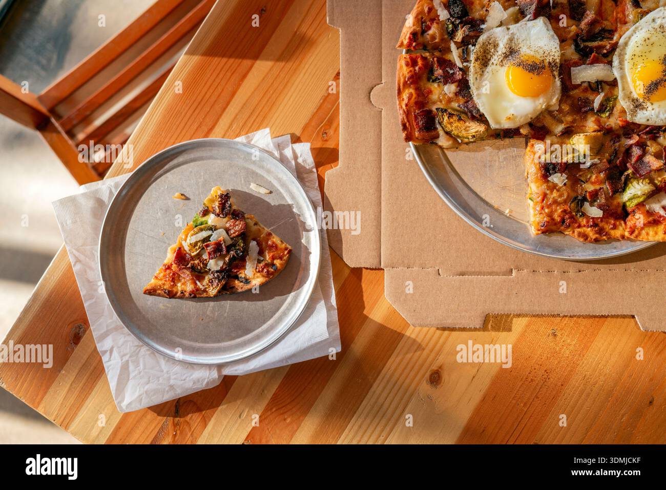 Overhead pizza slice topped hi-res stock photography and images - Alamy