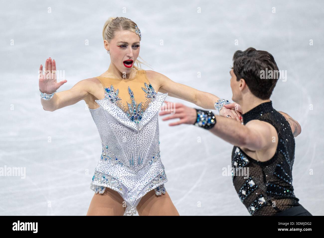 Piper Gilles and Paul Poirier from Canada during the Winter Olympic ...