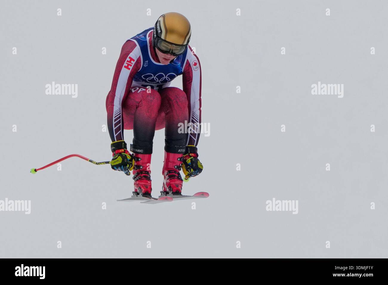 Canada's Jeffrey Read speeds down the course during an alpine ski, men ...