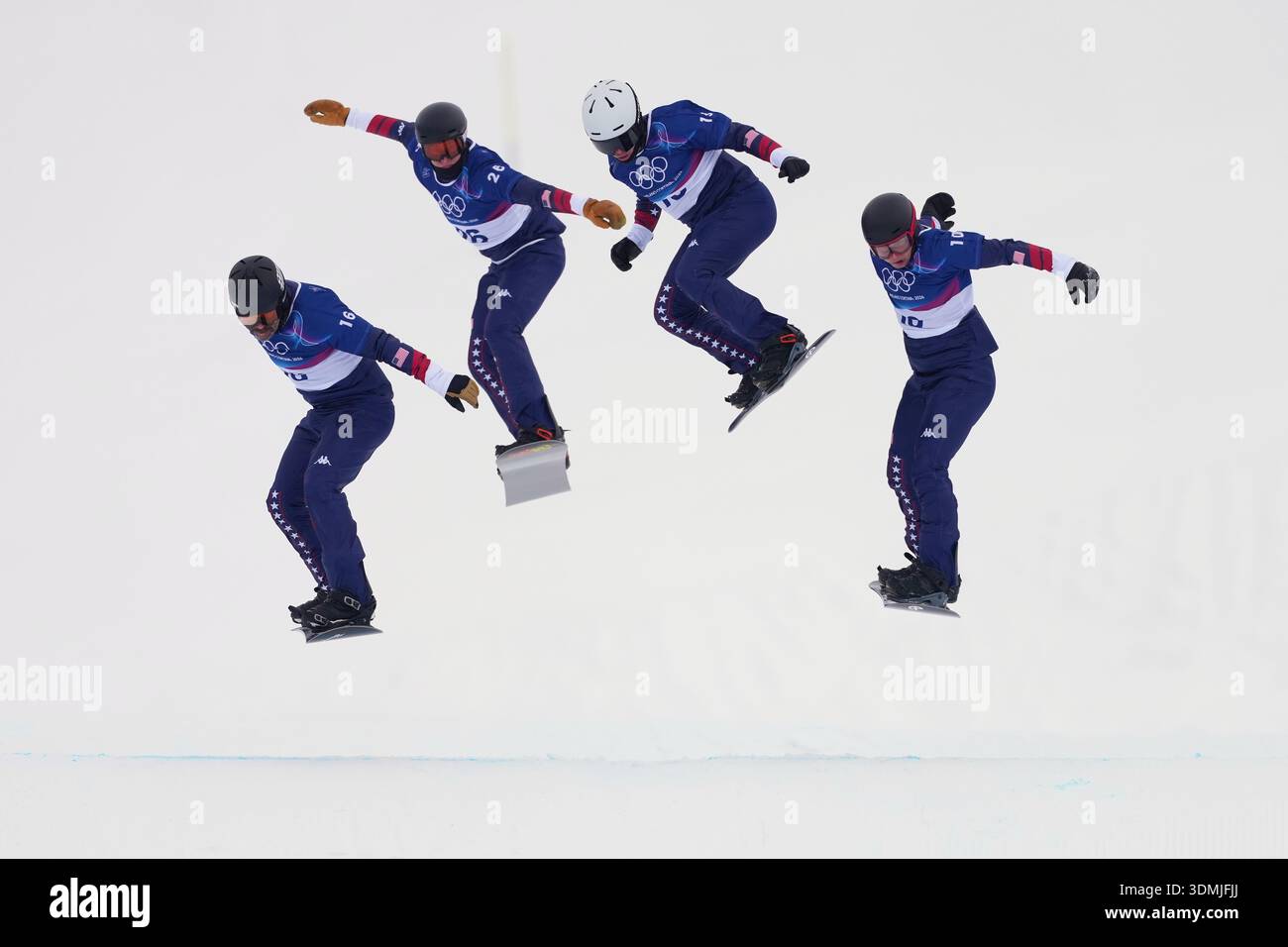 From left, United States' Nick Baumgartner, Cody Winters, Jake Vedder ...