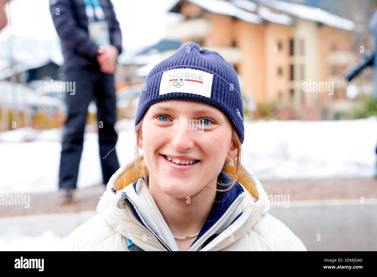 Val di Fiemme 20260206. Heidi Dyhre Traaserud in Predazzo before the ...