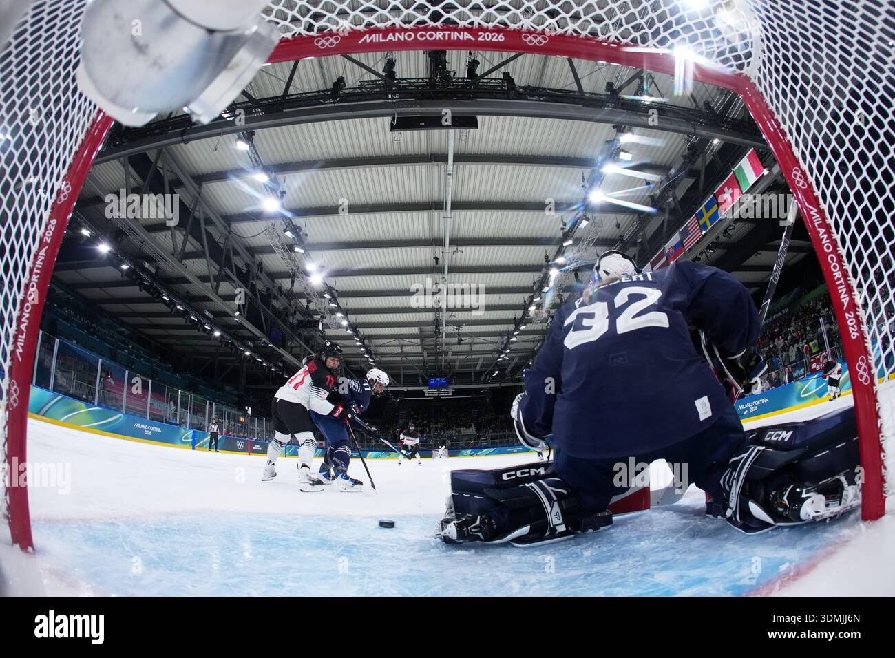 France's Alice Philbert makes a save during a preliminary round match ...