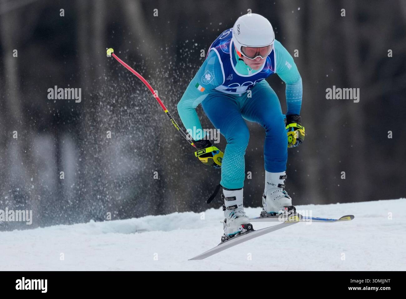 Ireland's Cormac Comerford speeds down the course during an alpine ski ...