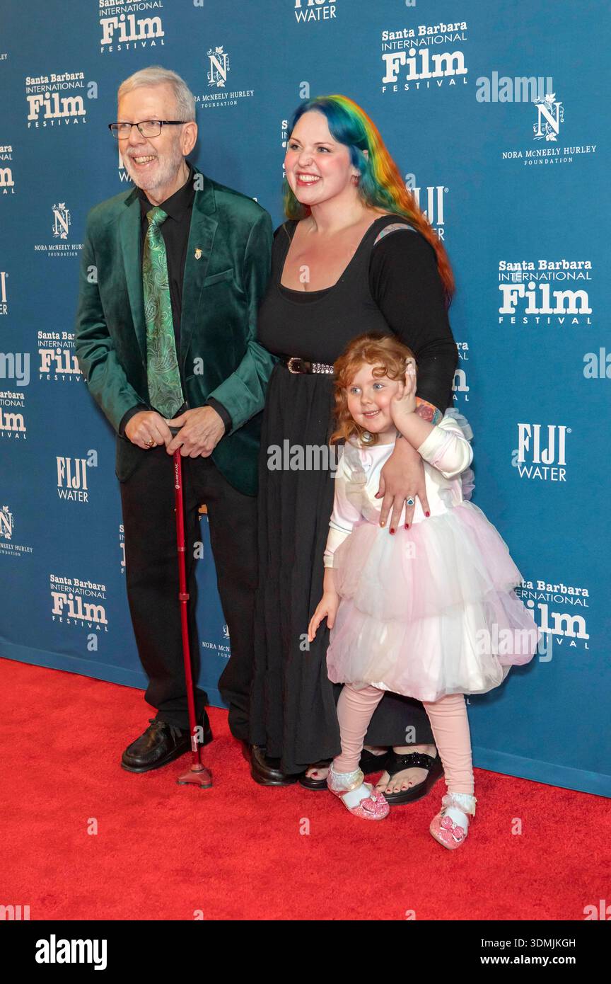 Leonard Maltin mit Tochter Jessie Maltin und Enkelin Daisy Maltin bei ...
