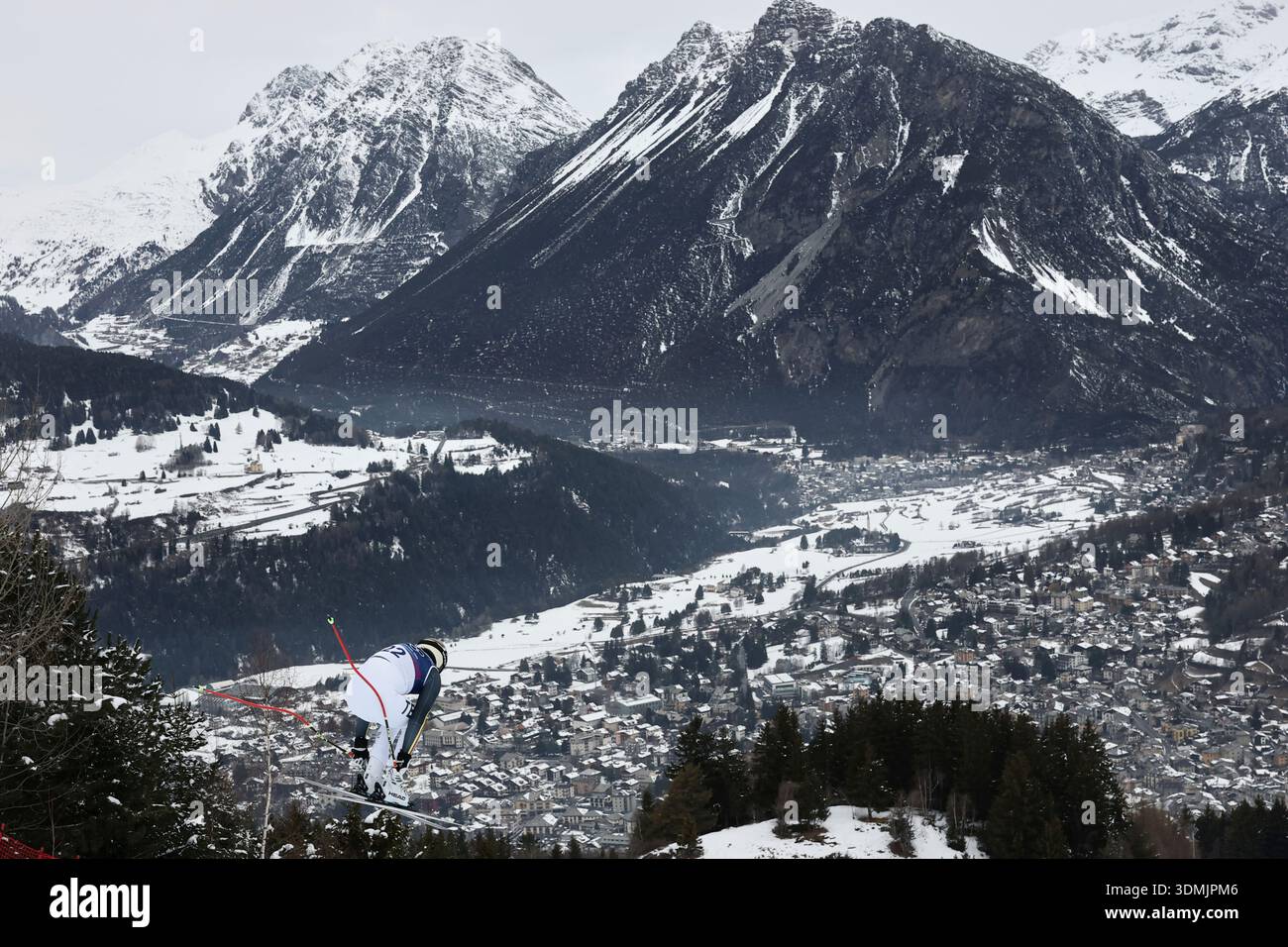 Germany's Simon Jocher speeds down the course during an alpine ski, men ...