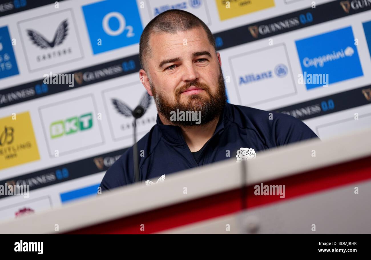 England assistant coach Tom Harrison during the press confidence at the ...