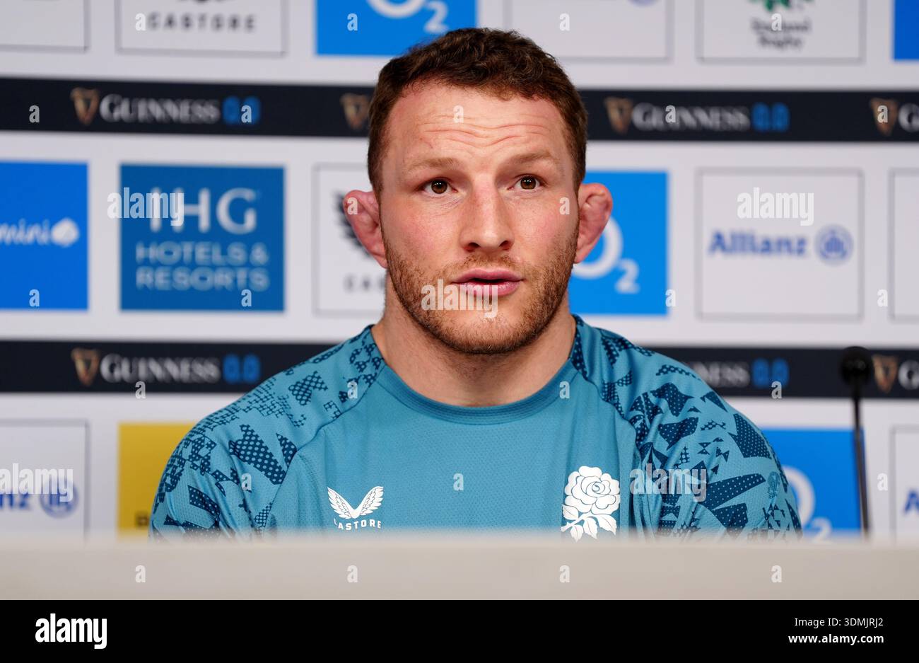 England's Sam Underhill during the press confidence at the Allianz ...