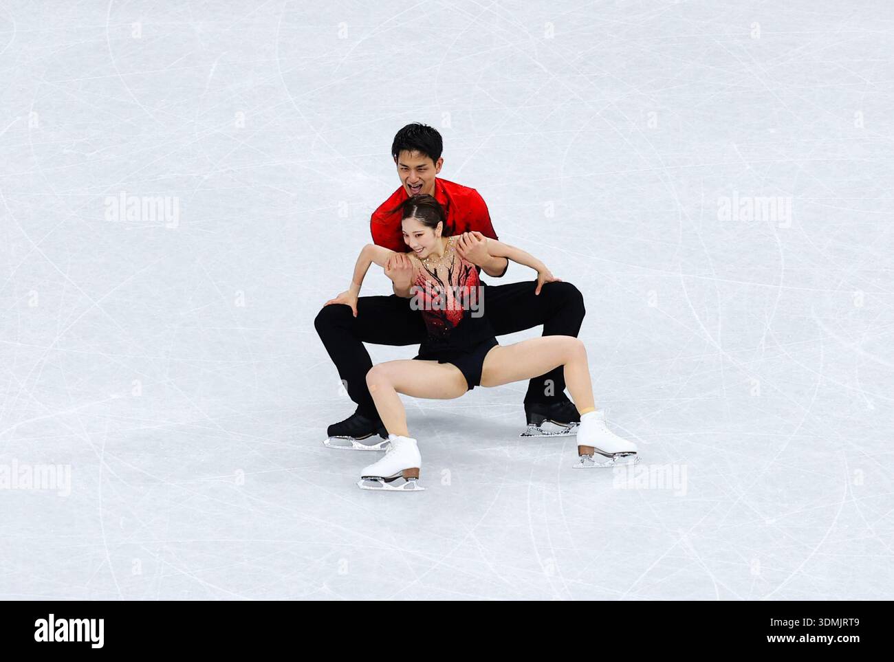 Japan's Riku Miura and Ryuichi Kihara during the Figure Skating Team ...