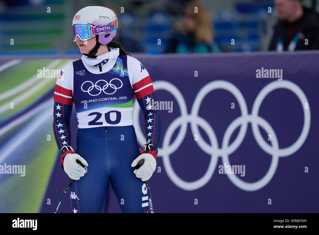 United States' Jacqueline Wiles at the finish area during an alpine ski ...