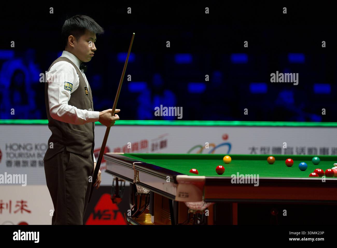 Chinese snooker player, Zhao Xintong during a game at the 2026 World ...