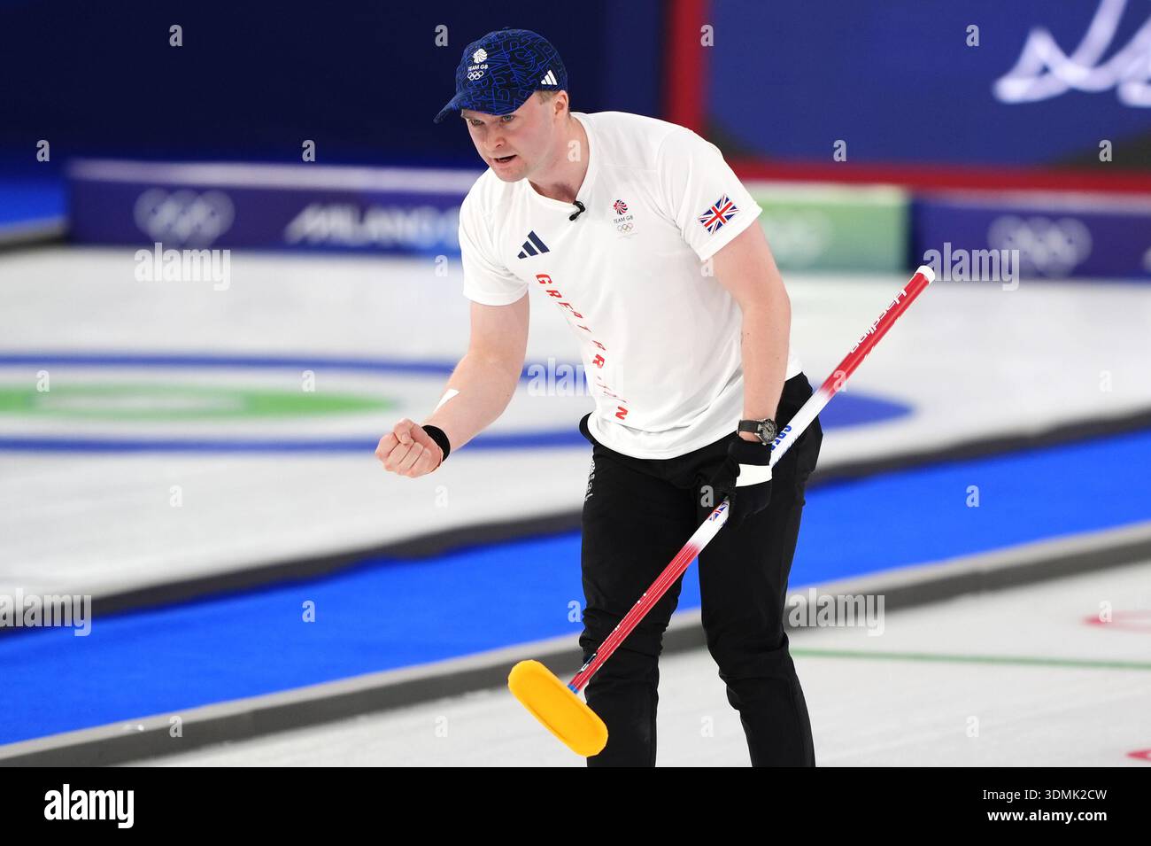 Great Britain's Bruce Mouat in action during the Curling Mixed Doubles ...