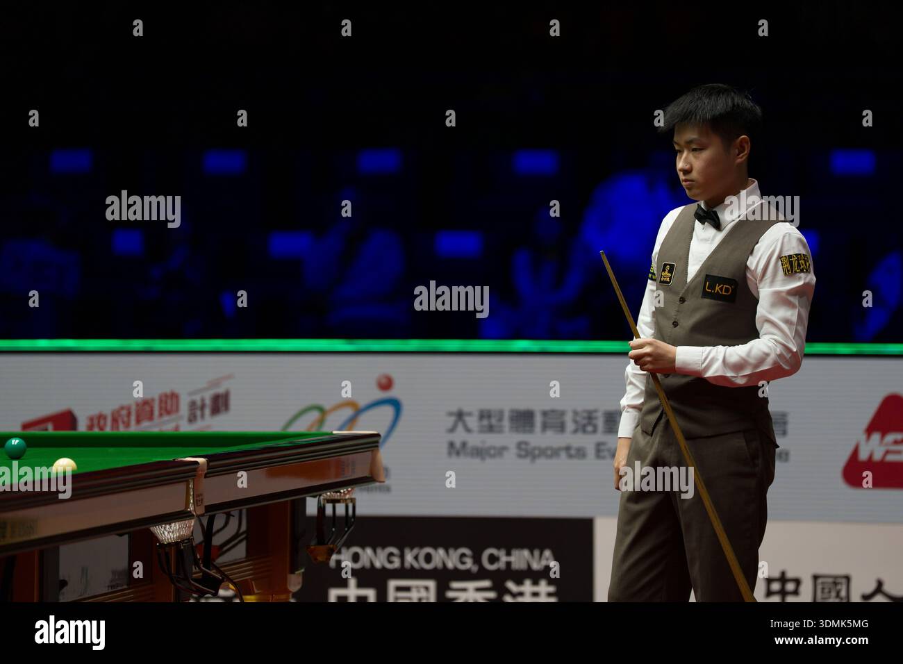 Chinese snooker player, Zhao Xintong during a game at the 2026 World ...