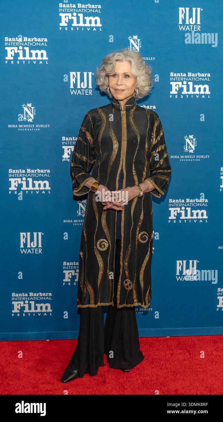 Jane Fonda arrives at the 41st Santa Barbara International Film ...