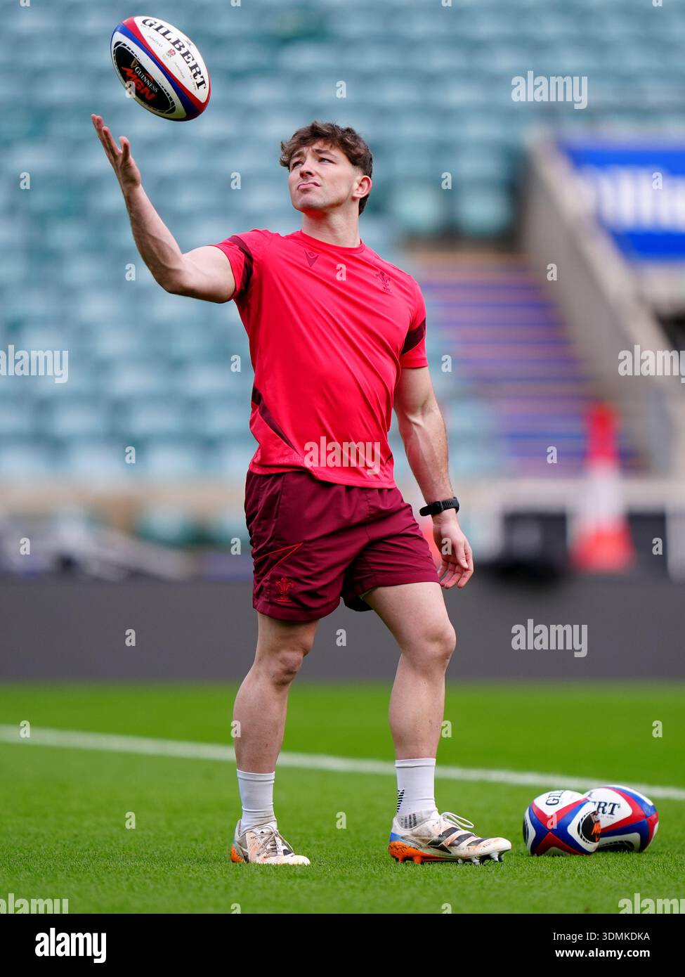 Wales' Dan Edwards during a kickers session at the Allianz Stadium ...
