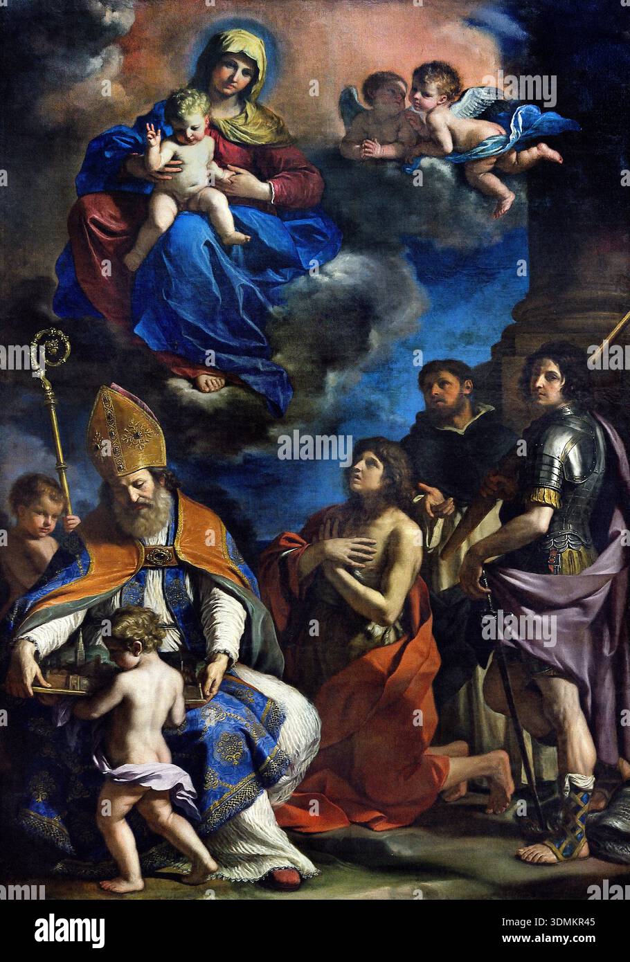 Madonna and Child with four saints (St. Geminian, St. John the Baptist ...