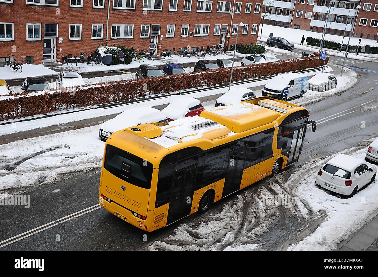 Copenhagen/Denmark /06 FEB 2026 /Snow fall weather in kastrup Photo ...