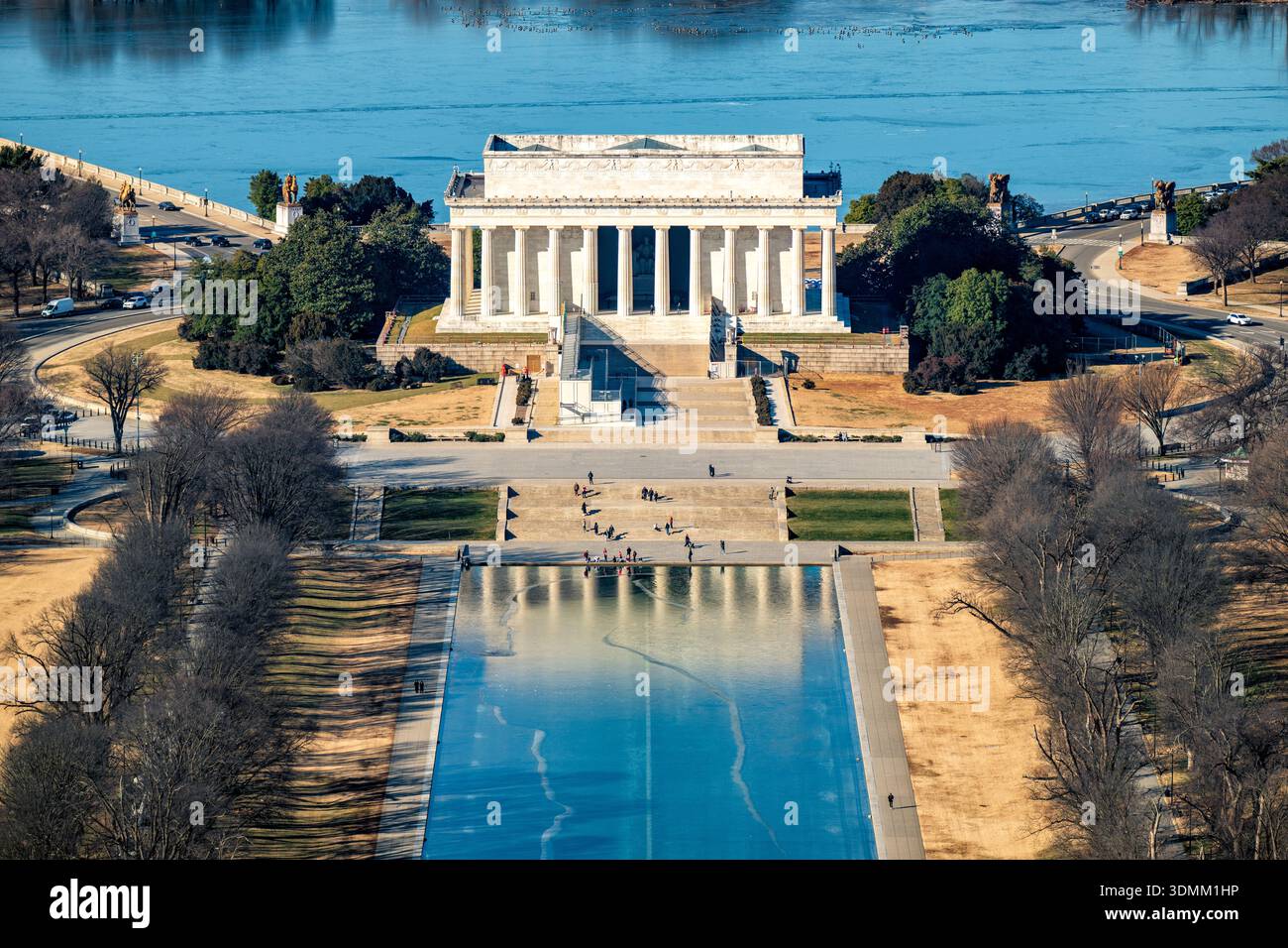 Lincoln Memorial Greek Revival Reflecting Pool Washington DC USA ...