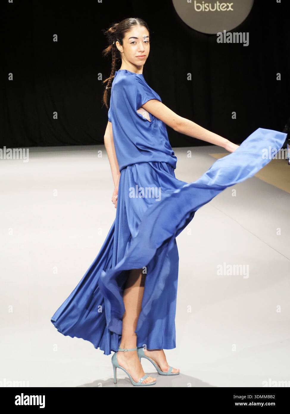 The model walks on the catwalk at the MOMAD 2026 International Fashion ...