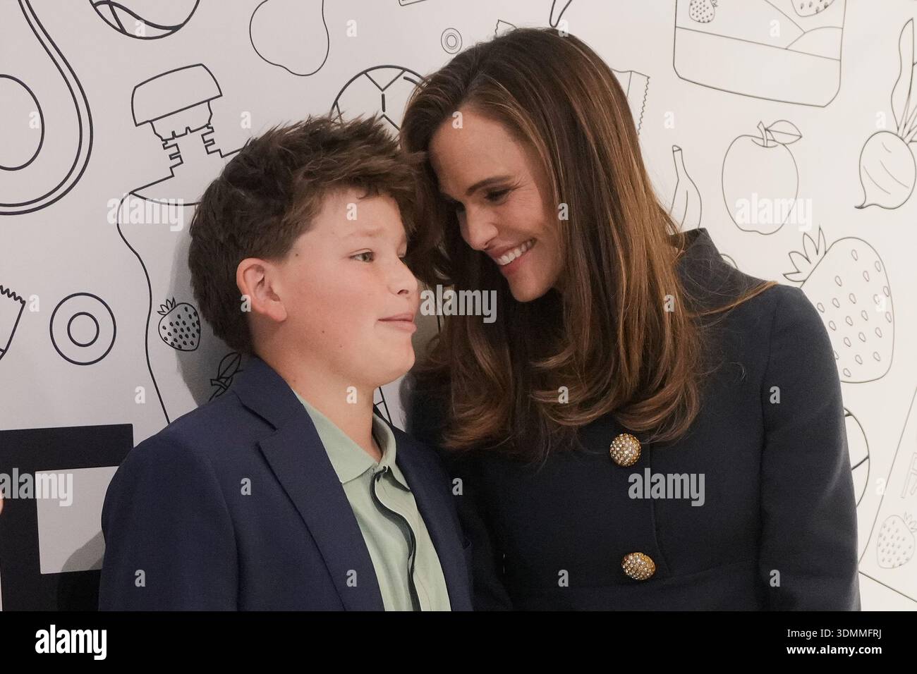 Once Upon a Farm co-Founder Jennifer Garner and son Sam Affleck pose ...