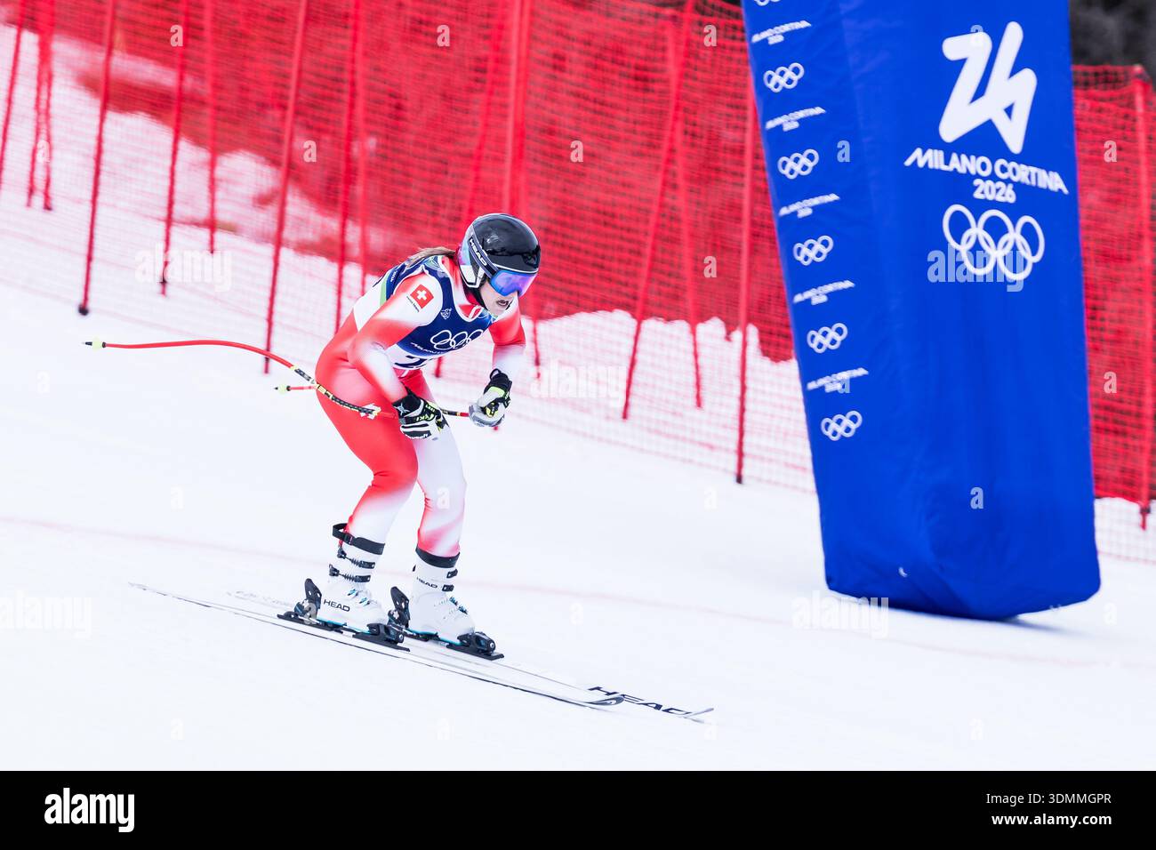 CORTINA, ITALY - FEBRUARY 6: Delia Durrer (Switzerland) during the ...