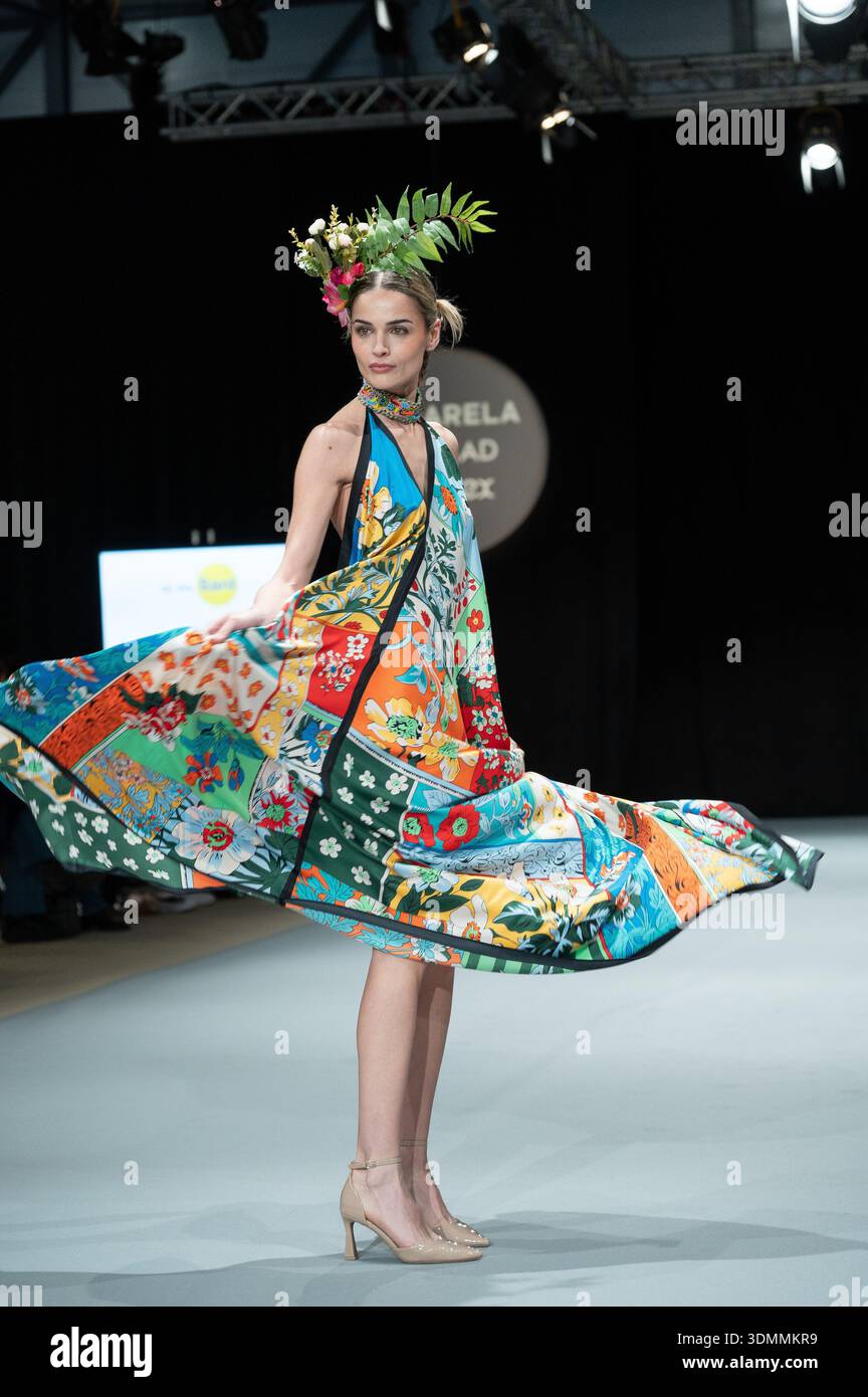 Madrid, Spain. 06th Feb, 2026. A model walks the runway in a design by ...