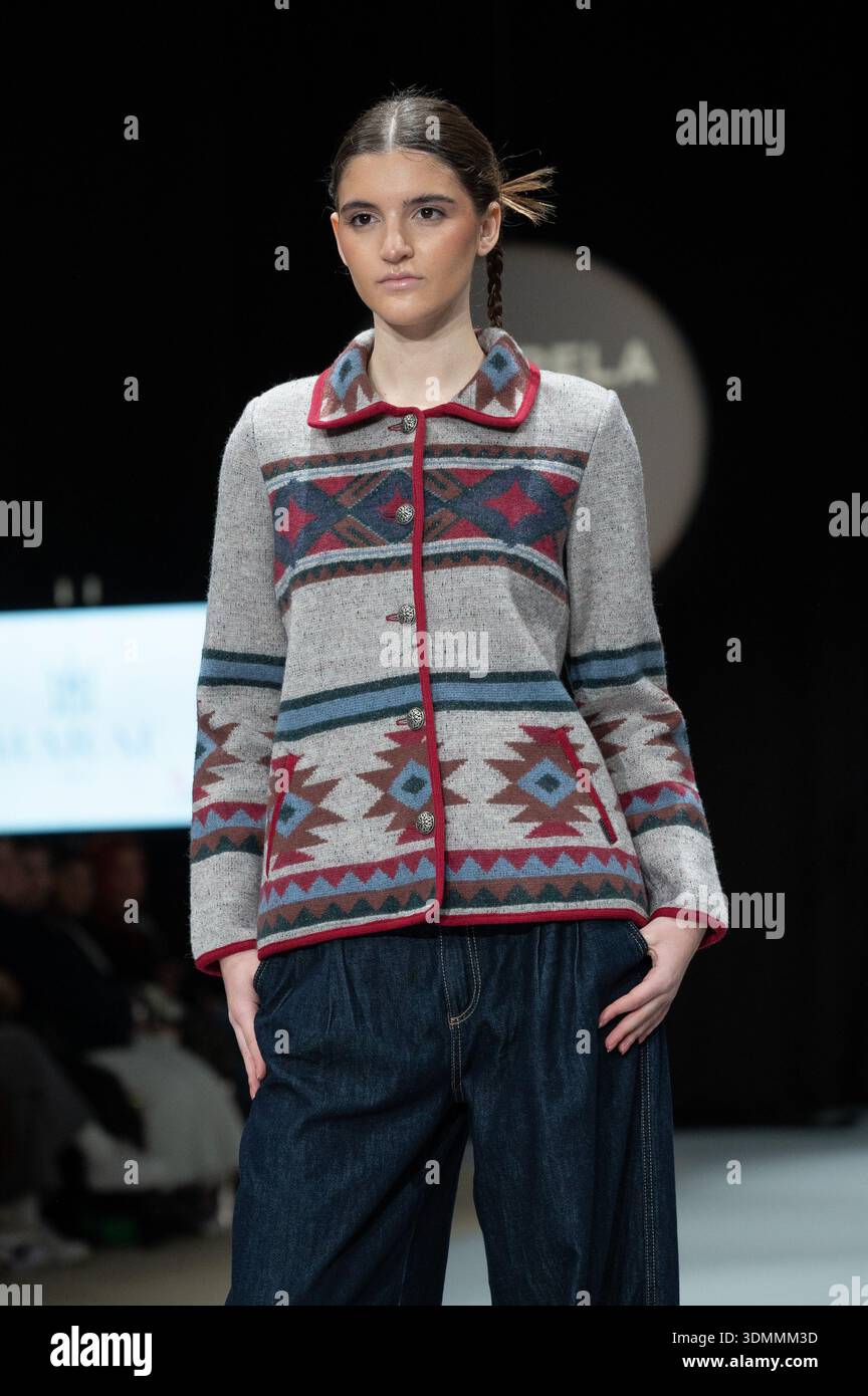 Madrid, Spain. 06th Feb, 2026. A model walks the runway in a design by ...