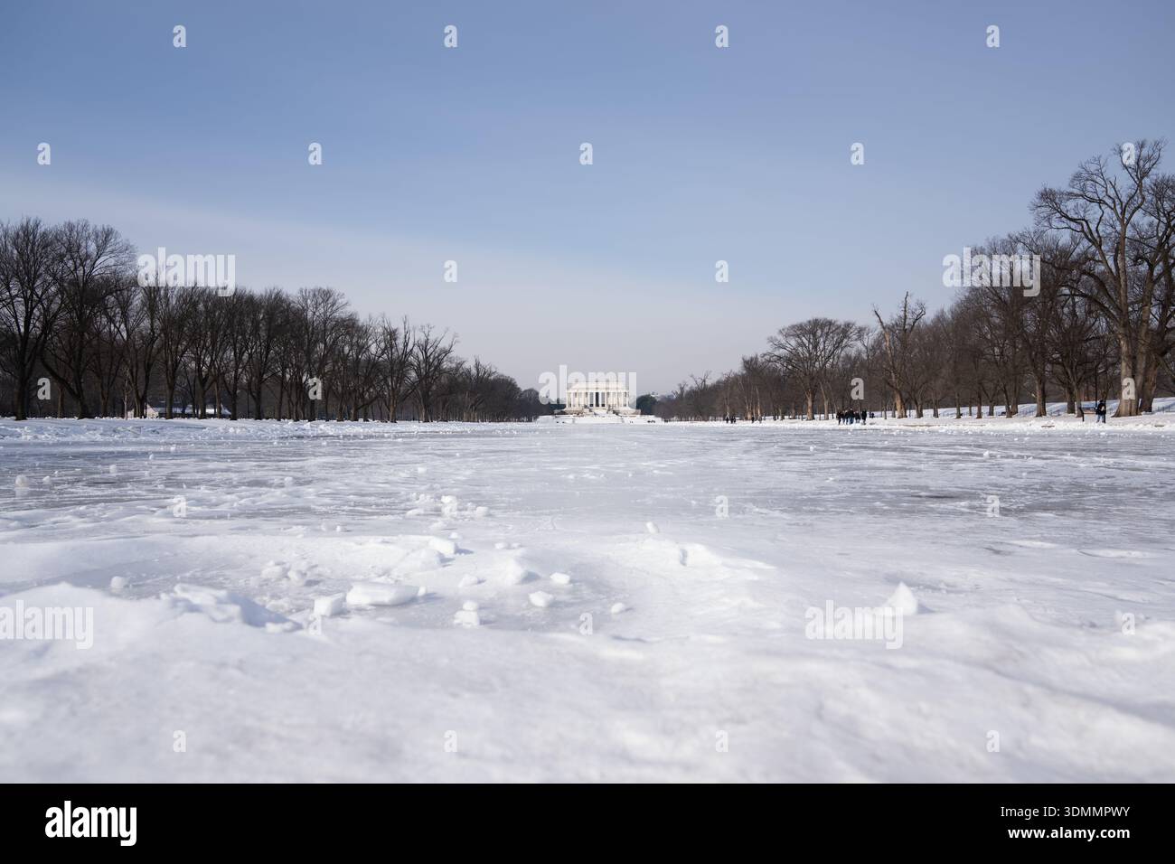 Snow is seen on the National Mall on Friday, Feb. 6, 2026, in ...