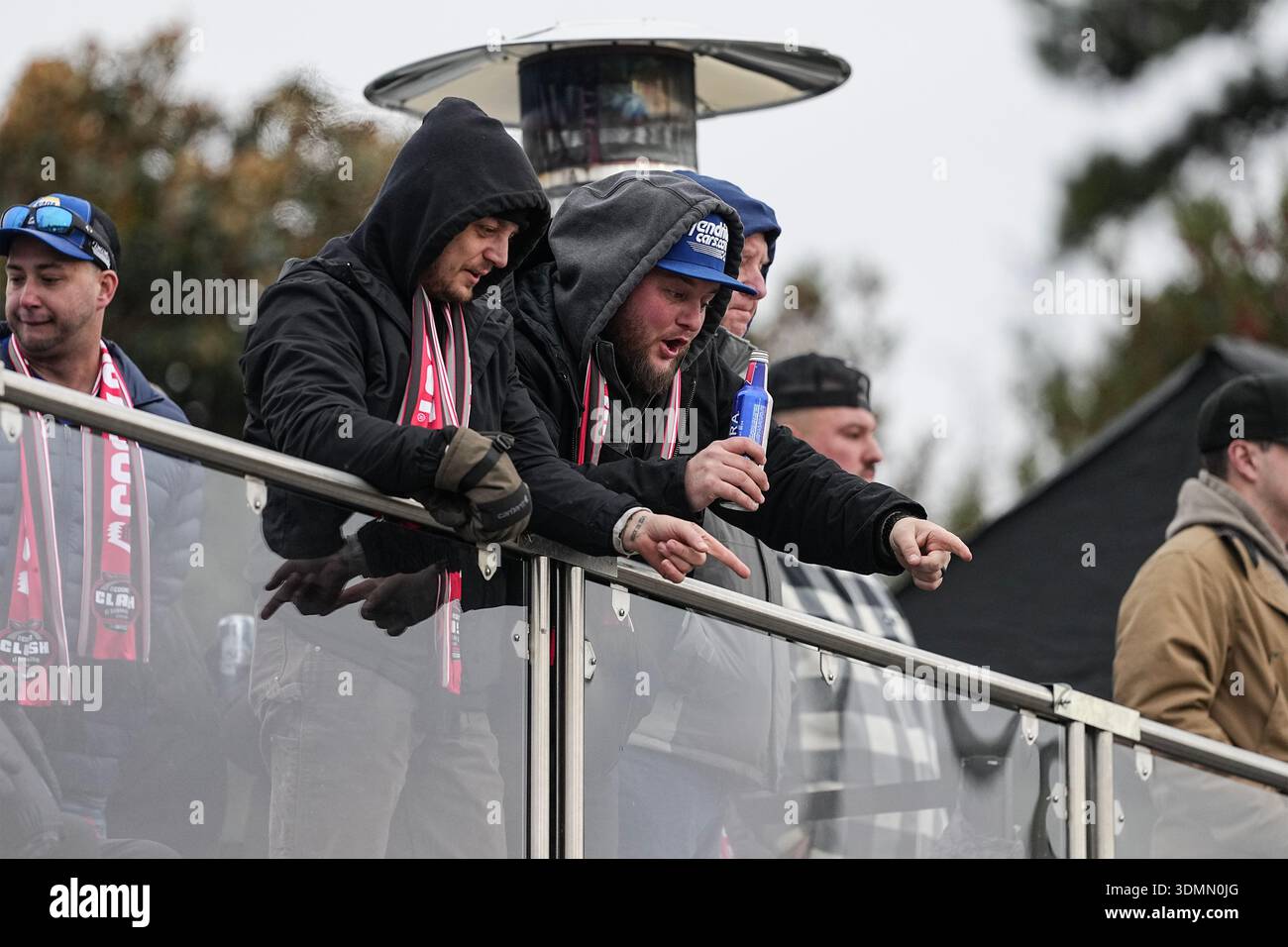 Fans look on during NASCAR's The Clash preseason auto race, Wednesday ...