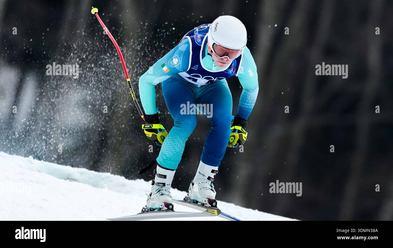 Ireland's Cormac Comerford speeds down the course during an alpine ski ...