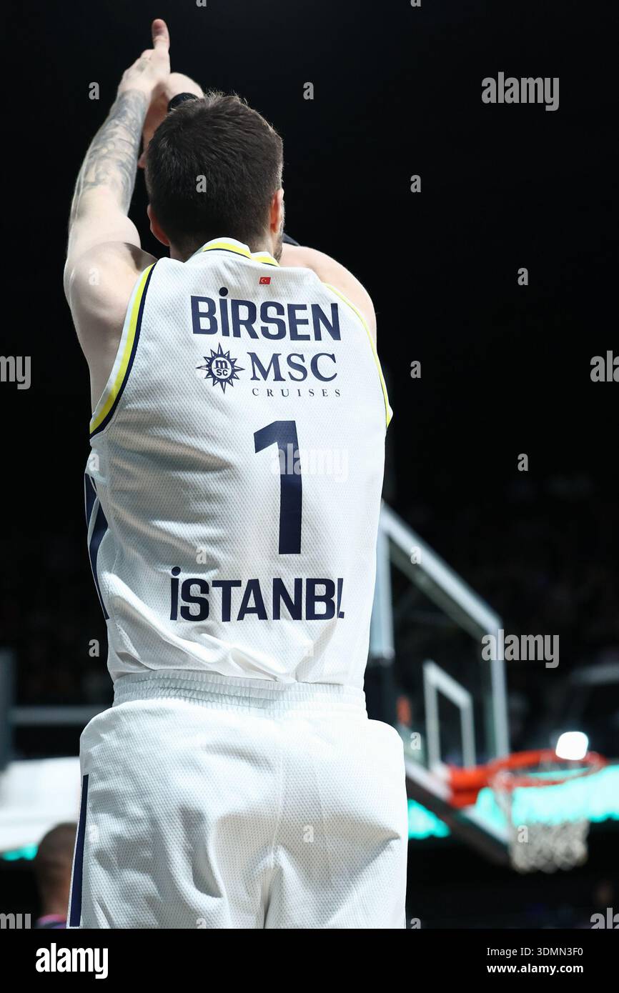 Forward Metecan BIRSEN (#1 Fenerbahce Beko Istanbul) during the ...