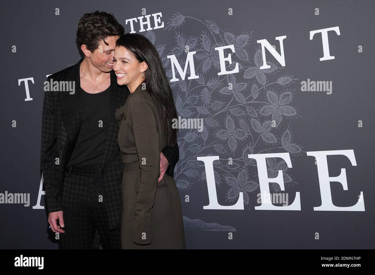 Jamie Bogyo, left, and Marisa Abela pose for photographers upon at the ...