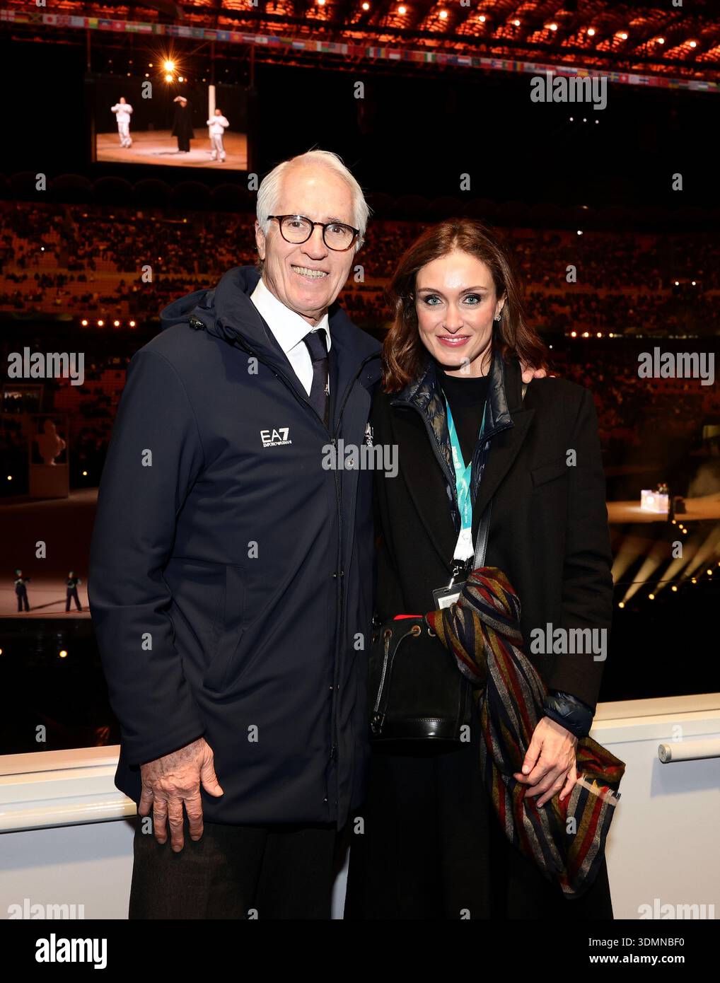 Giovanni Malago and Elena Vaccarella attend the Olympic opening ...