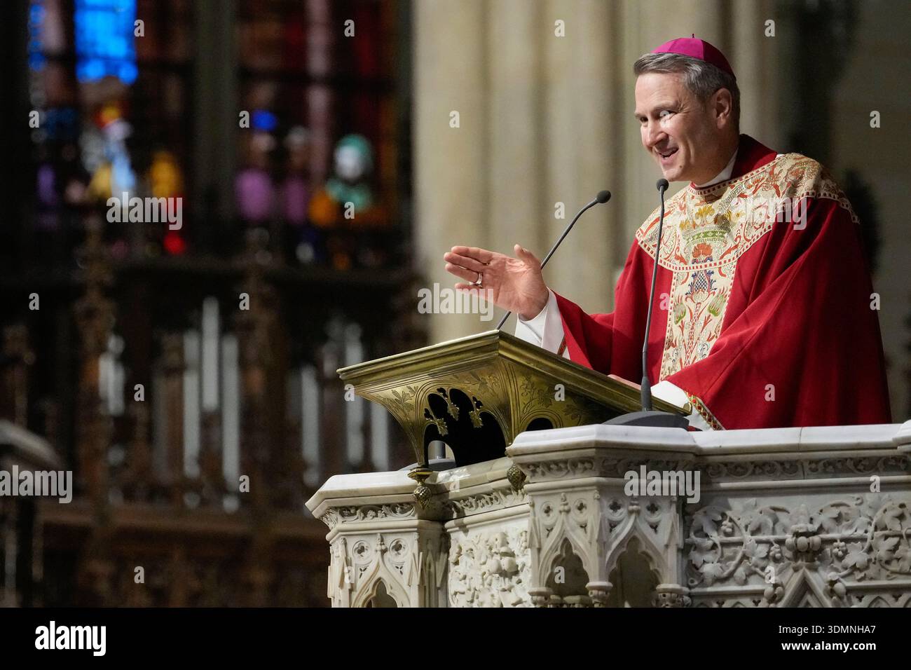 Archbishop Ronald Hicks gives the homily during his Mass of ...