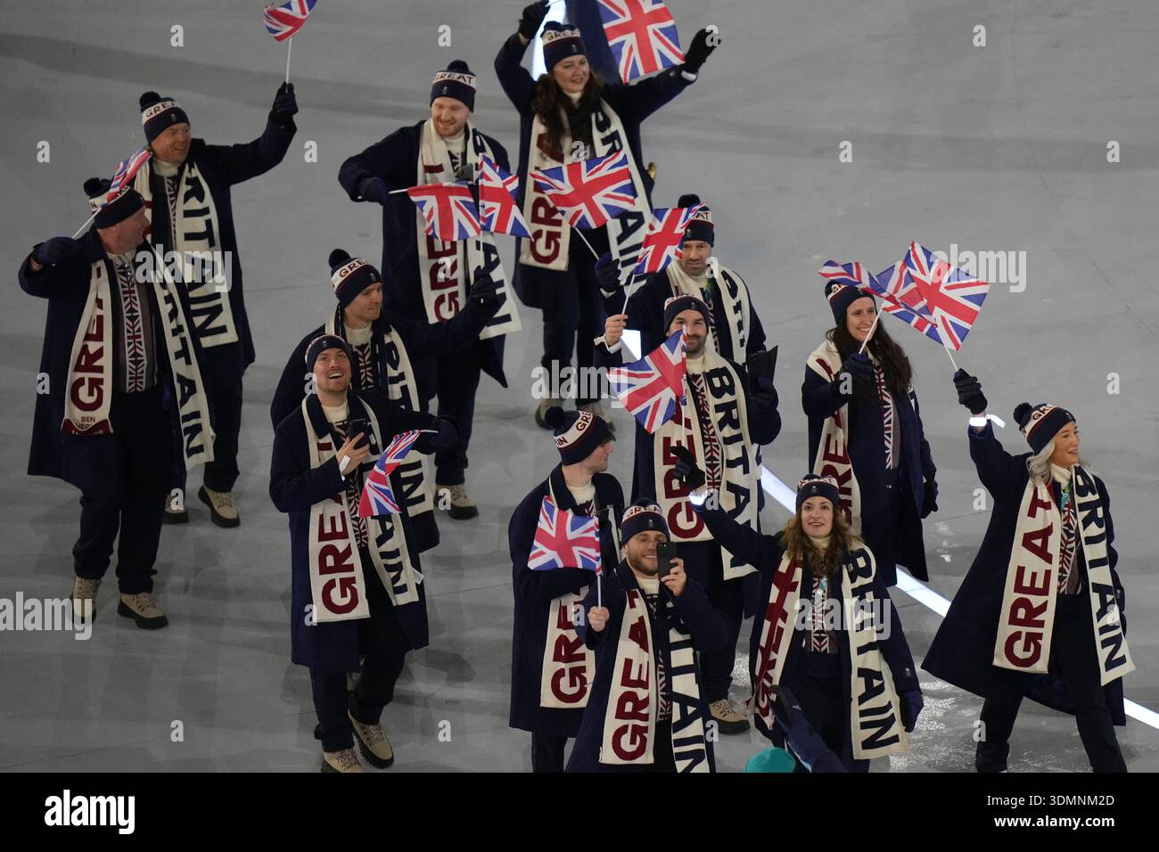 Athletes from Britain walk during the Olympic opening ceremony at the ...